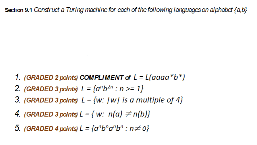 Solved Please provide the TRANSITION FUNCTION for this | Chegg.com