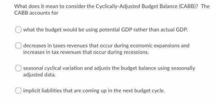 Solved What does it mean to consider the Cyclically-Adjusted | Chegg.com