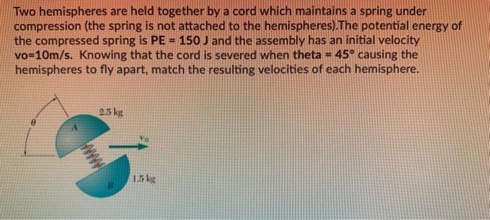 Solved Two hemispheres are held together by a cord which | Chegg.com