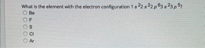 Solved What is the element with the electron configuration | Chegg.com