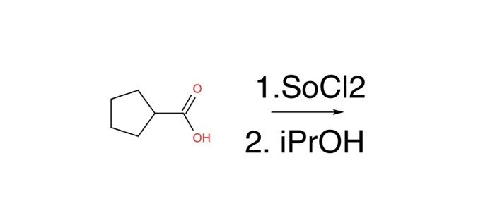Solved 1. SoCl2 OH 2. iPrOH Br Mg OH 2. CO2 3. H30+ | Chegg.com