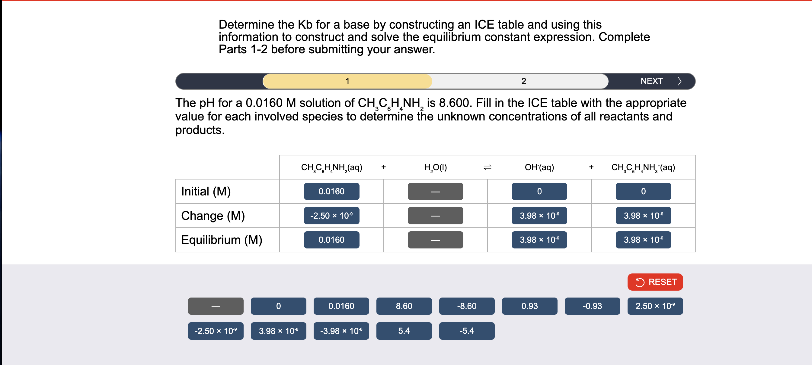 Solved Determine the Kb ﻿for a base by constructing an ICE | Chegg.com