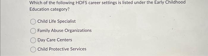 Solved Which of the following HDFS career settings is listed | Chegg.com