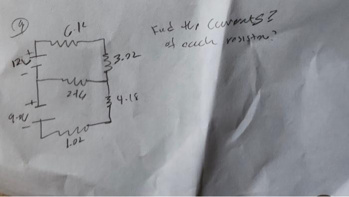 Fid thi coverts? of acech resiston? Find the current | Chegg.com