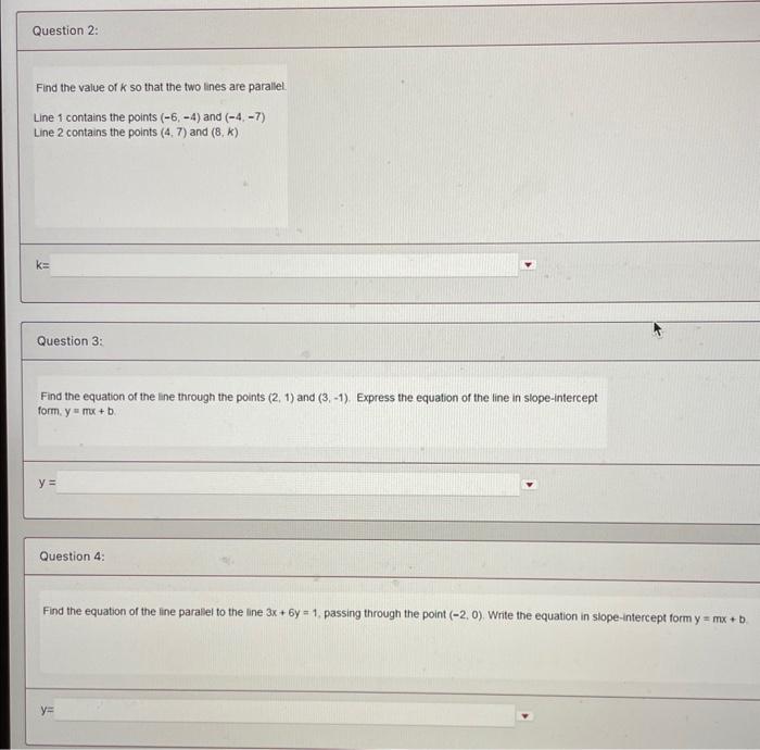 Solved Find the value of k so that the two lines are | Chegg.com