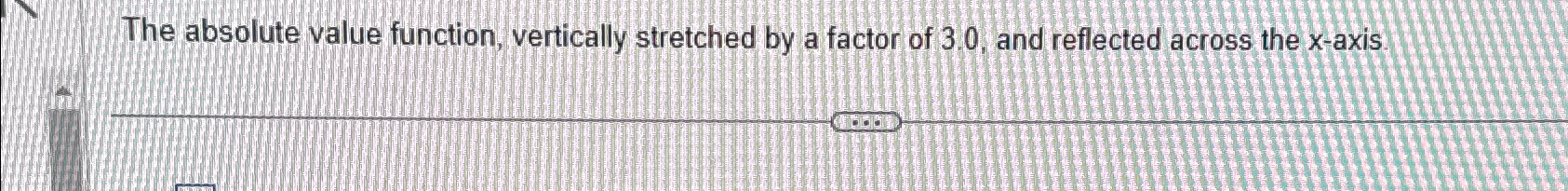 Solved The absolute value function, vertically stretched by | Chegg.com