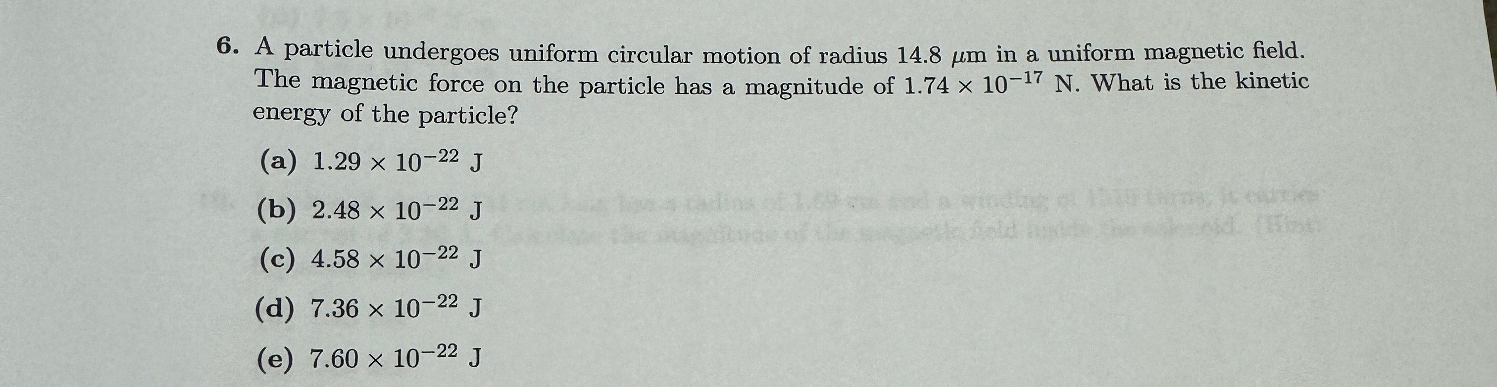 Solved A particle undergoes uniform circular motion of | Chegg.com