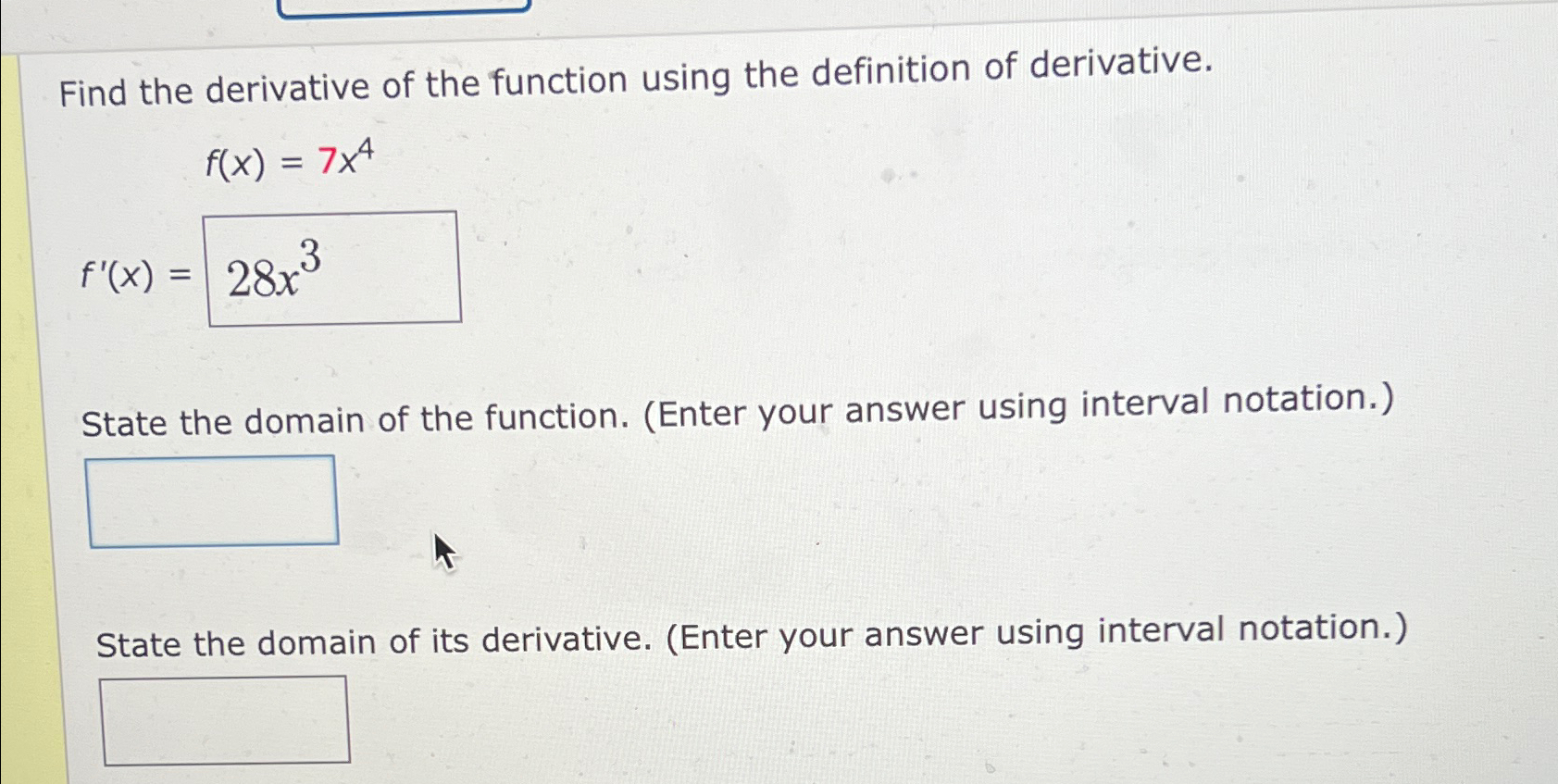 Find the derivative of the function using the | Chegg.com