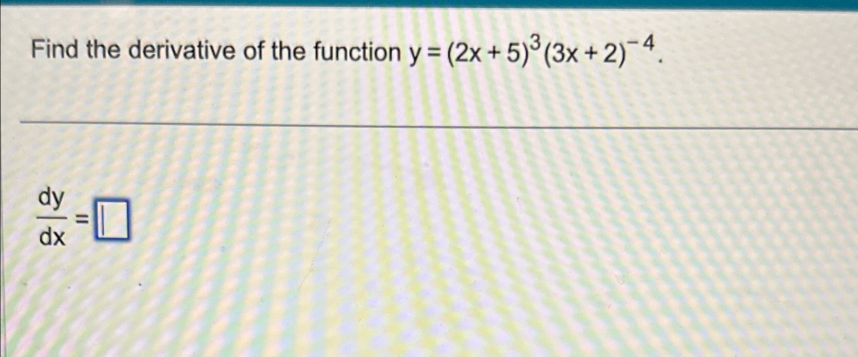 Solved Find the derivative of the function | Chegg.com