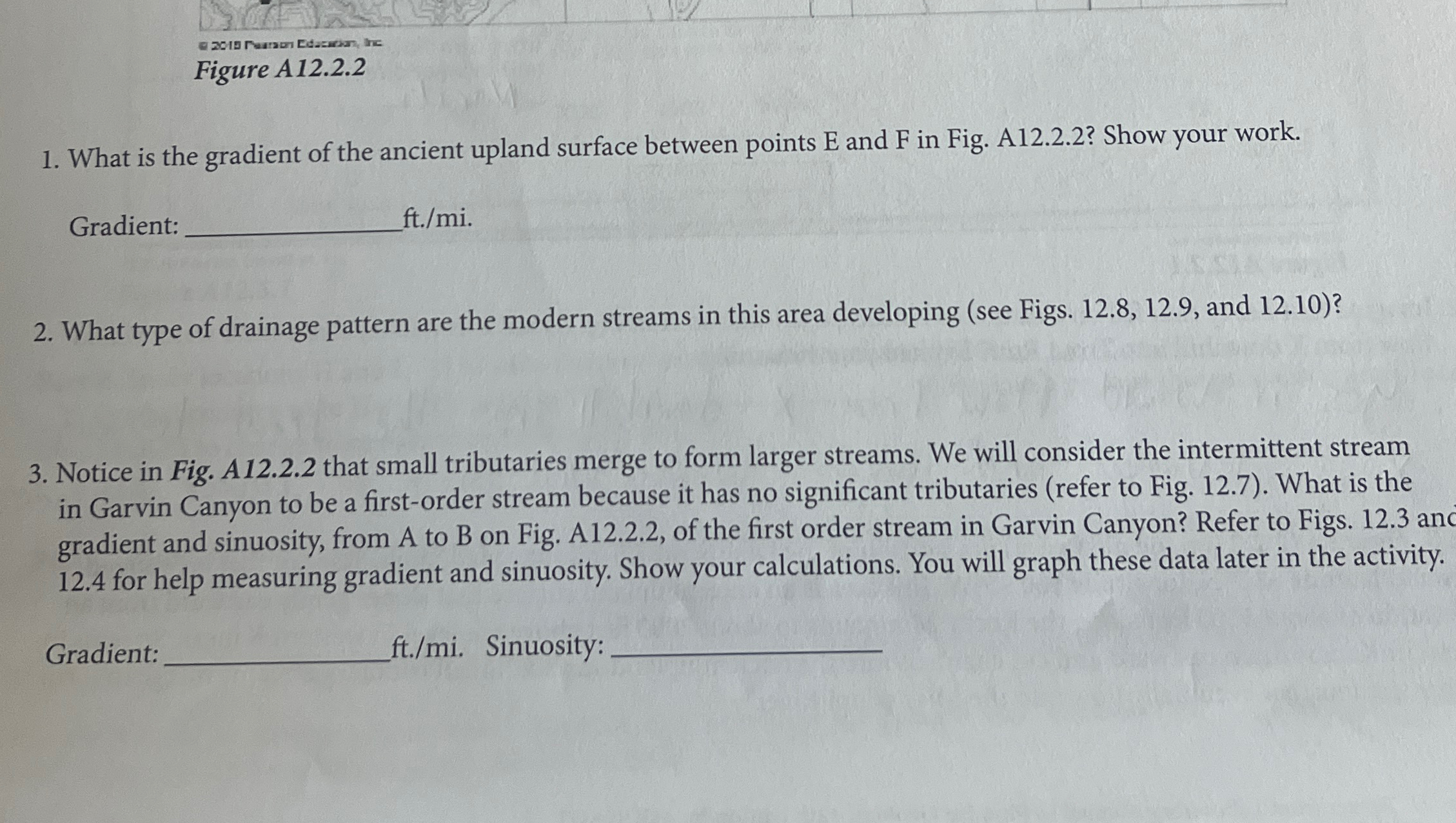Figure A12.2.2What is the gradient of the ancient | Chegg.com