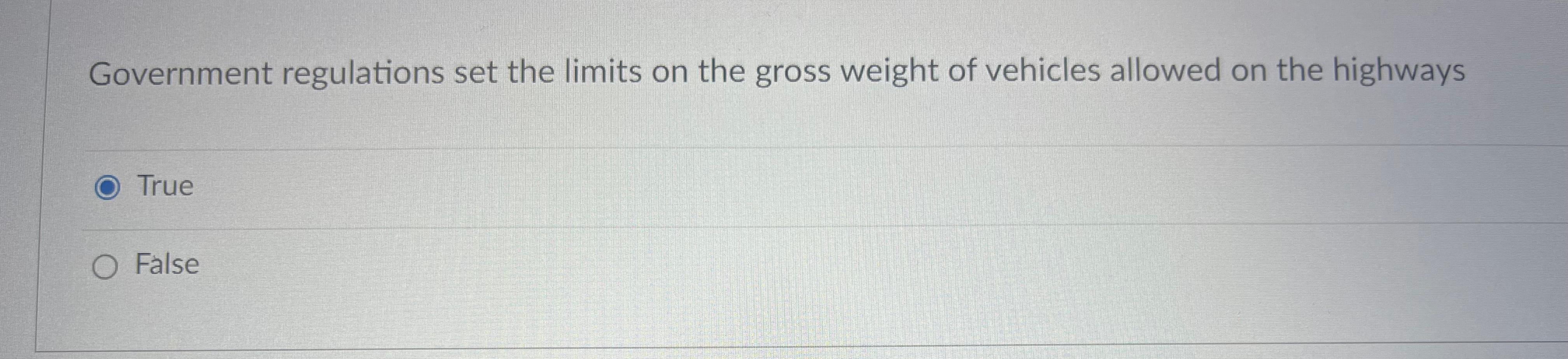 Solved Government regulations set the limits on the gross | Chegg.com