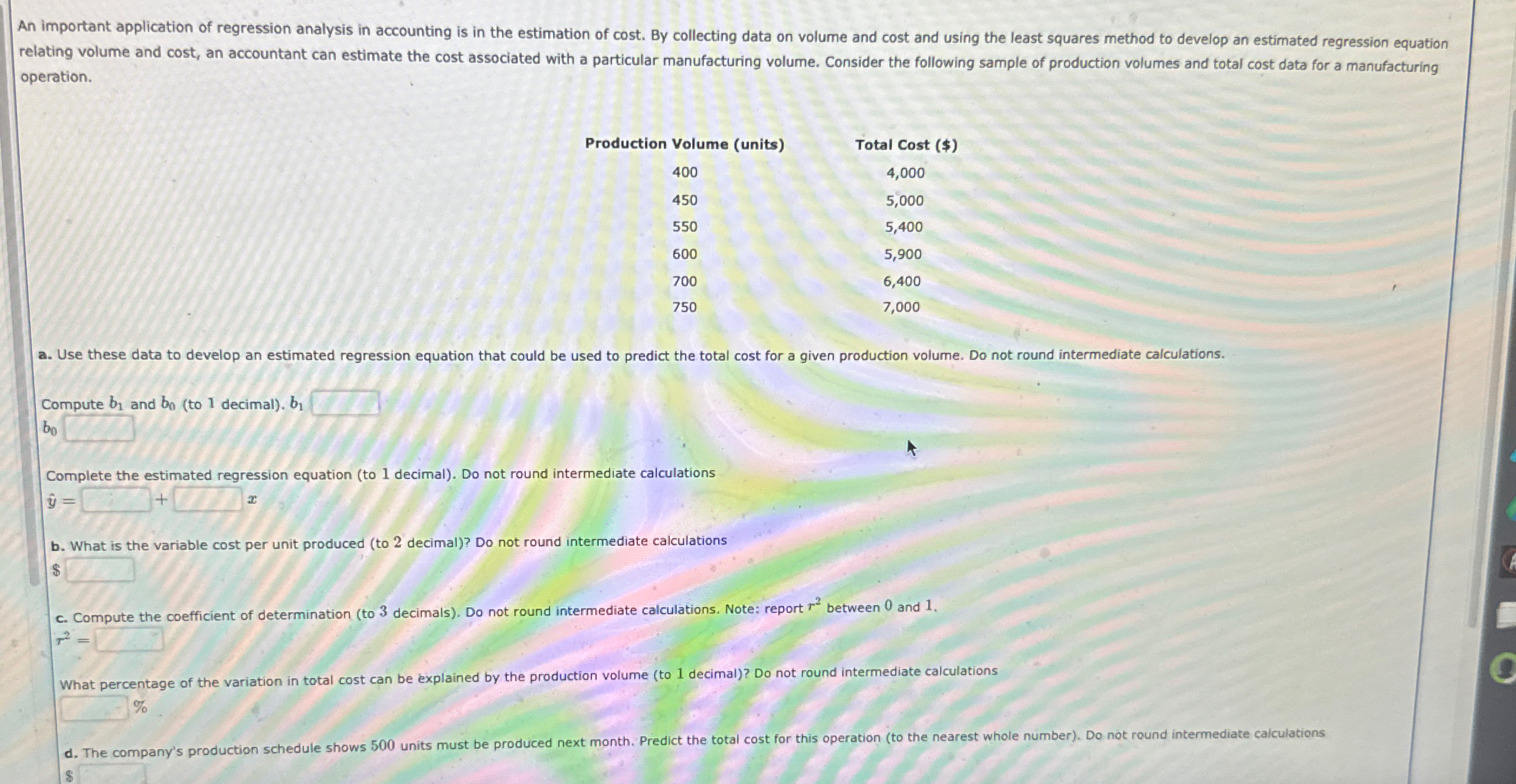 Solved An important application of regression analysis in | Chegg.com