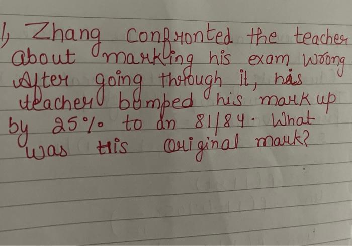Solved 1, Zhang confronted the teaches about Omarkling his | Chegg.com