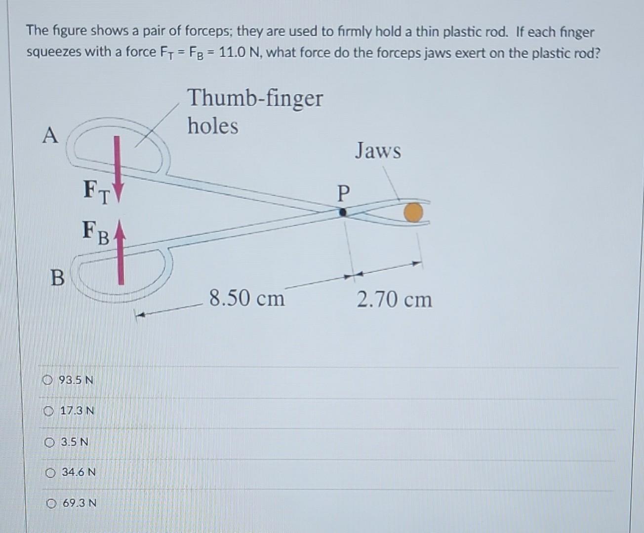 Solved The figure shows a pair of forceps; they are used to | Chegg.com