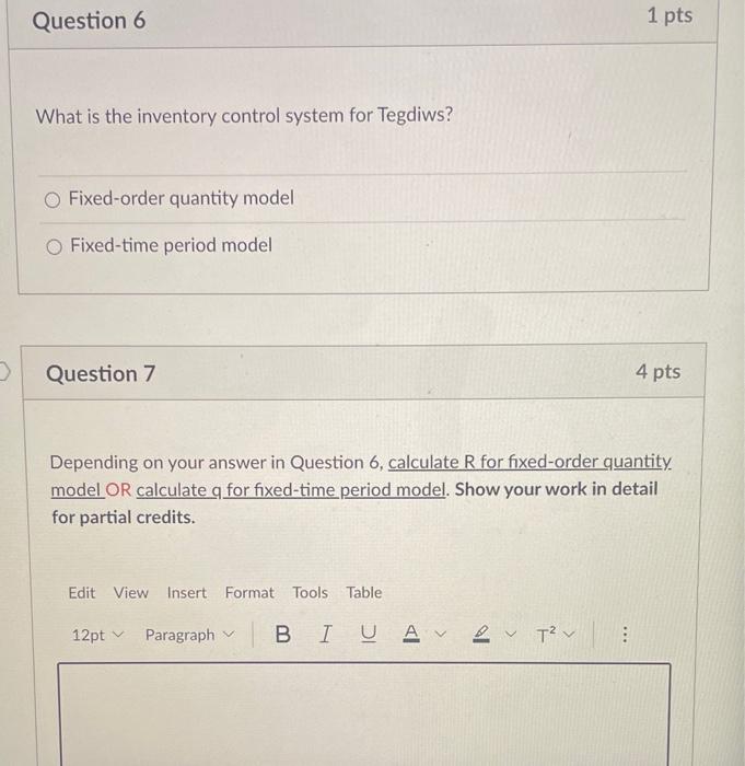Solved The next four questions are based upon the following: | Chegg.com