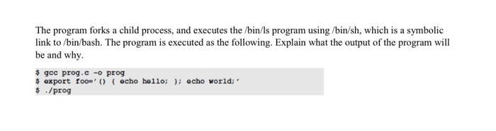 Solved 1 When A Shell Variable Containing A Shell Function
