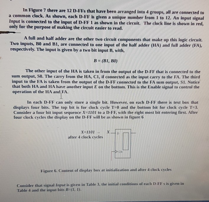 Solved In Figure 7 there are 12 D-FFs that have been | Chegg.com
