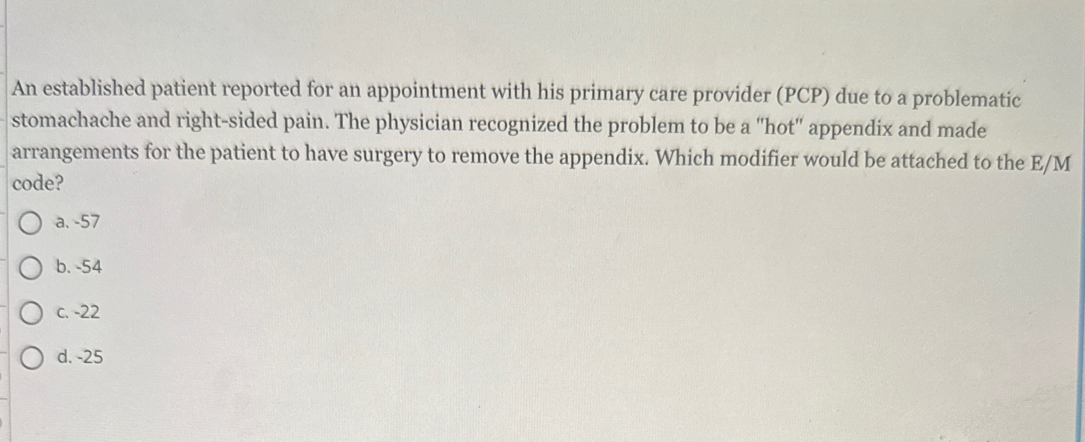 Solved An established patient reported for an appointment | Chegg.com