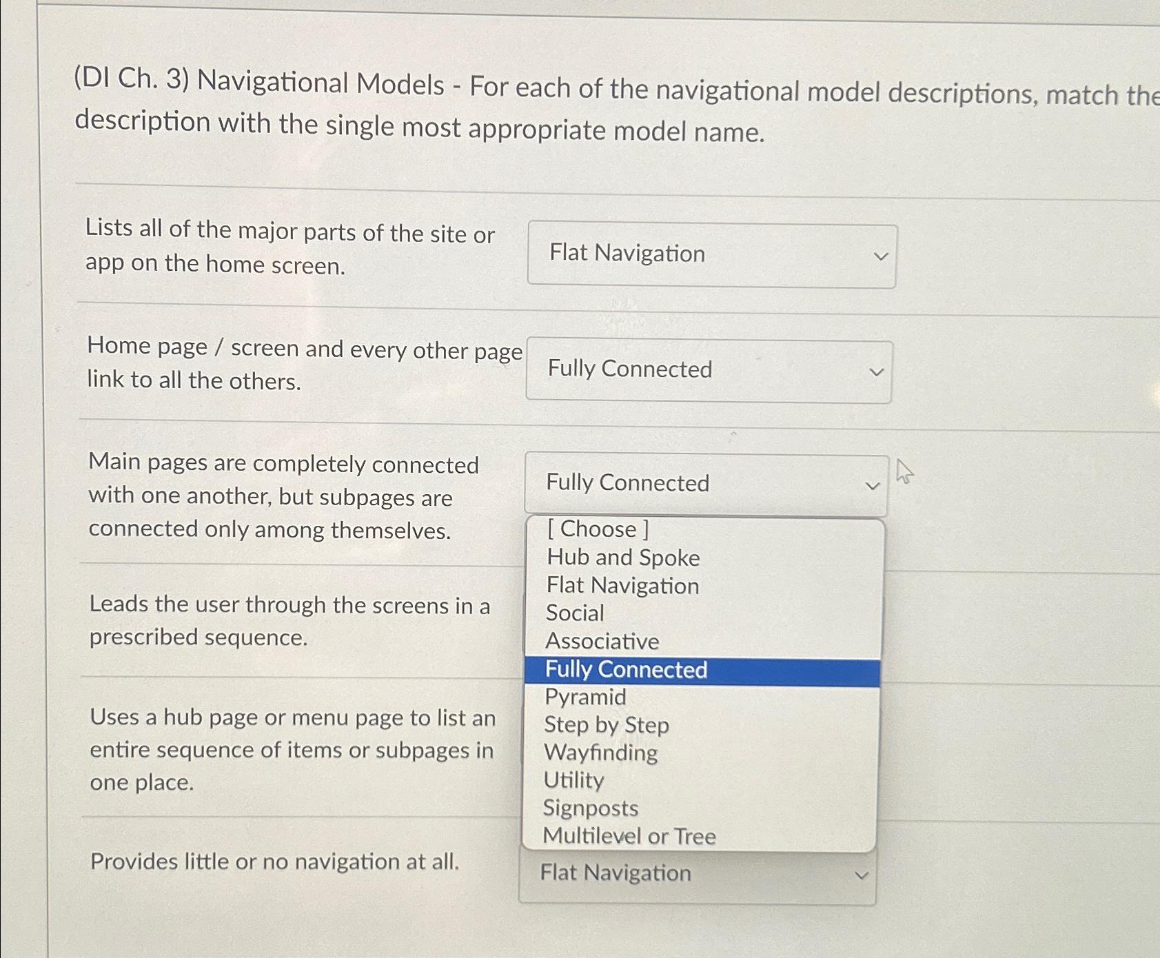 Solved (DI Ch. 3) ﻿Navigational Models - ﻿For each of the | Chegg.com