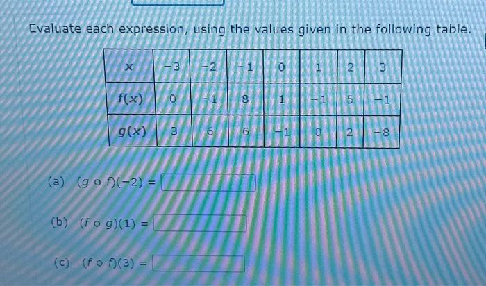 [solved] Evaluate Each Expression Using The Values Given I