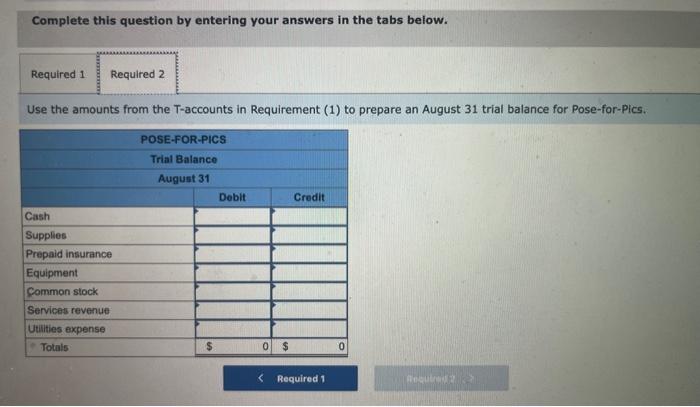 Solved Post the transactions to the T-accounts.Required | Chegg.com