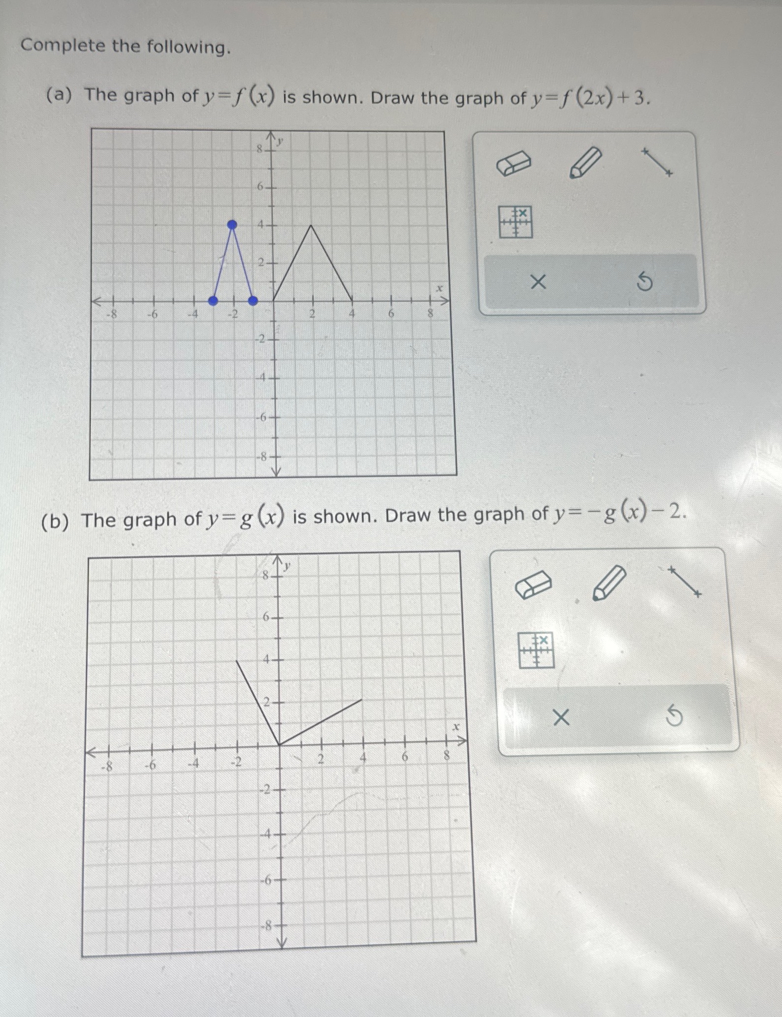 Complete the following.(a) ﻿The graph of y=f(x) ﻿is | Chegg.com