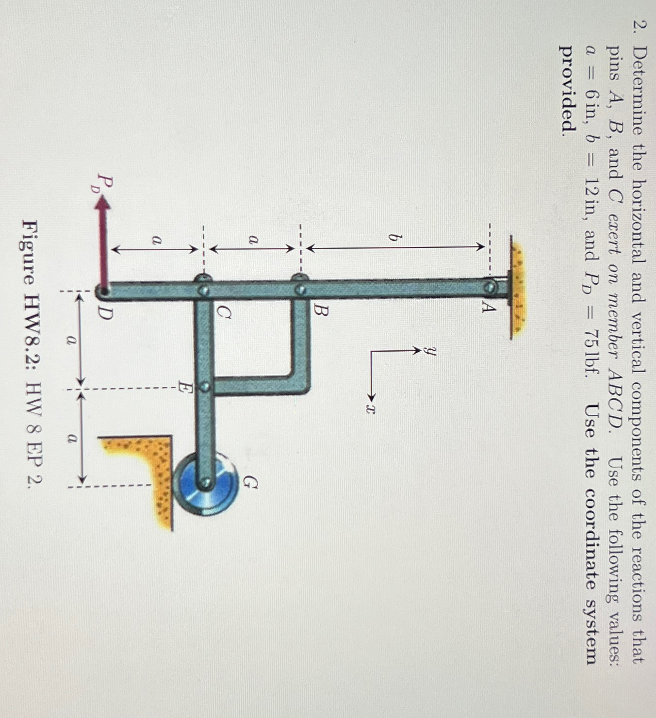 Solved Determine the horizontal and vertical components of | Chegg.com