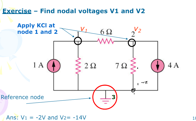 Solved Exercise - ﻿Find nodal voltages V1 ﻿and V2 | Chegg.com