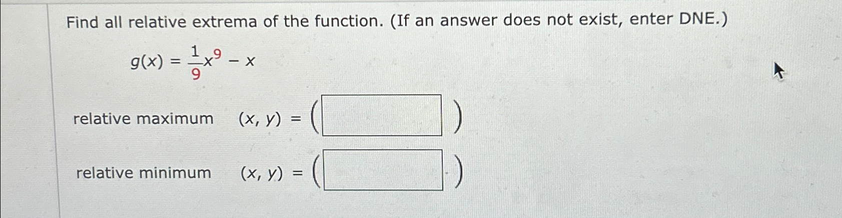 Solved Find all relative extrema of the function. (If an | Chegg.com