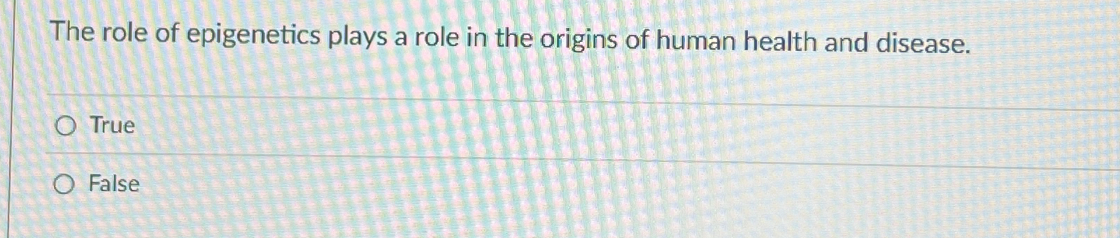 Solved The role of epigenetics plays a role in the origins | Chegg.com