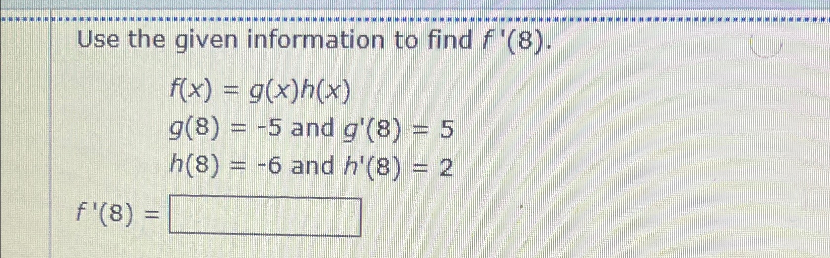 Solved Use the given information to find | Chegg.com