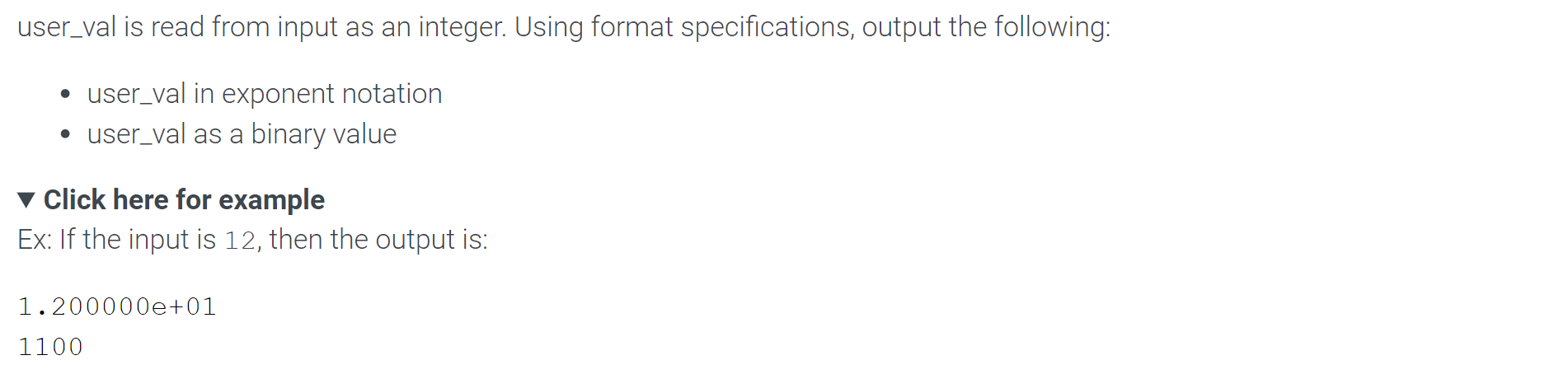 Solved user_val is read from input as an integer. Using | Chegg.com