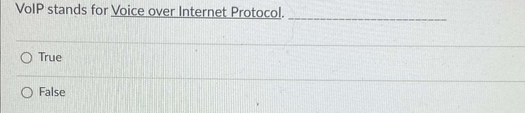 Solved VolP stands for Voice over Internet | Chegg.com