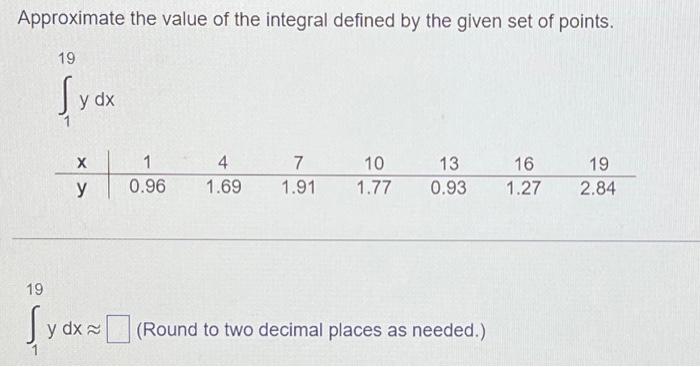 Solved Approximate the value of the integral defined by the | Chegg.com