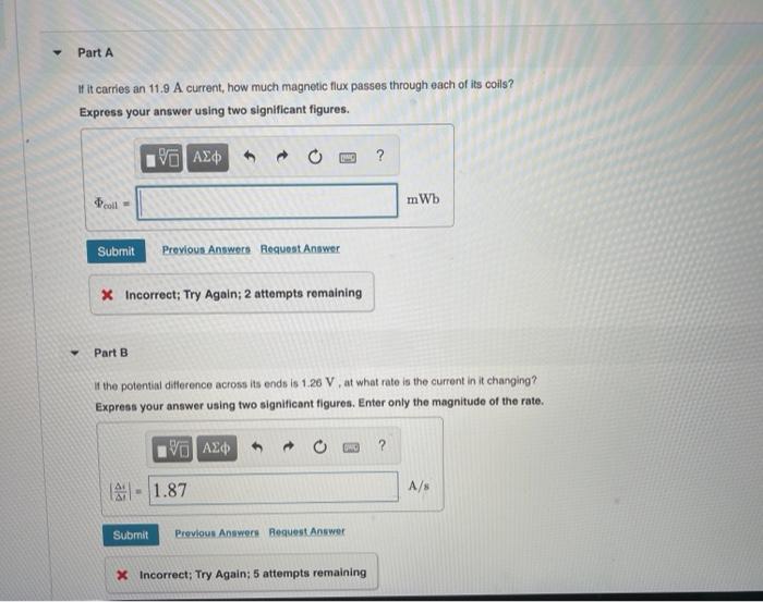 Solved A5.0 mH toroidal inductor has 135 identical equally | Chegg.com