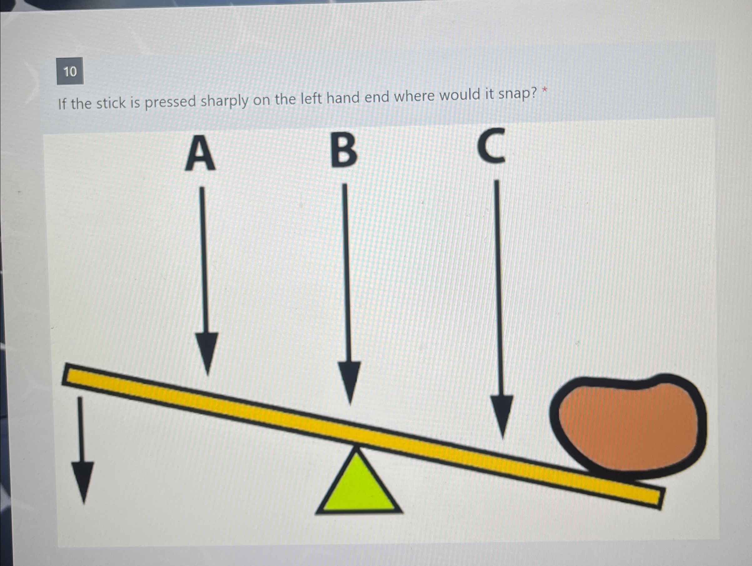 Solved 10If the stick is pressed sharply on the left hand | Chegg.com