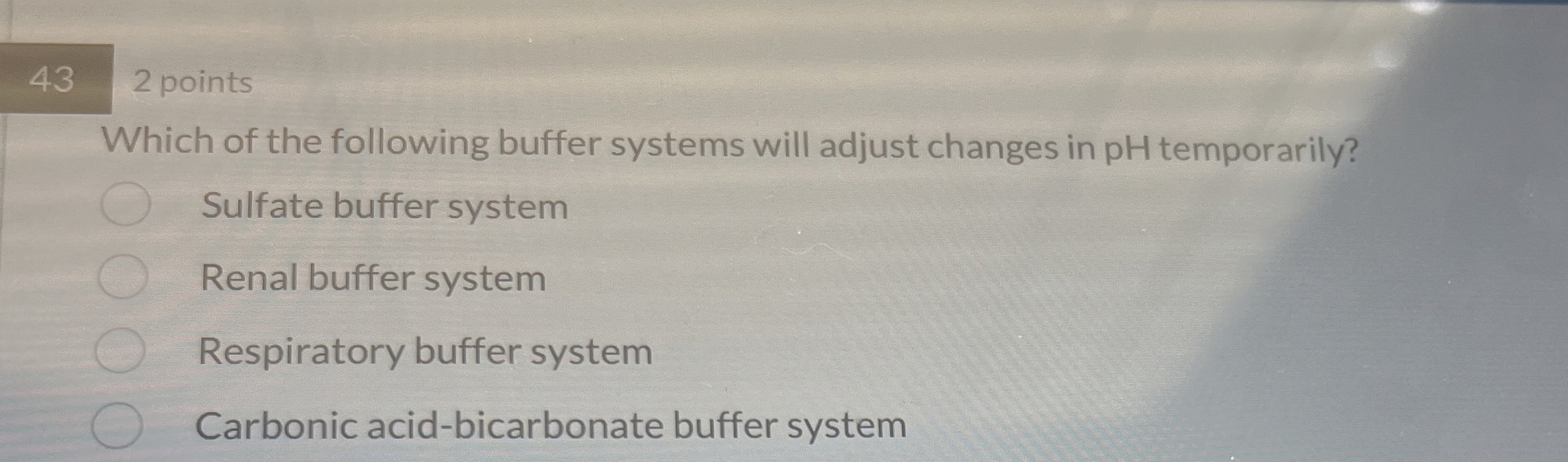 Solved Which of the following buffer systems will adjust | Chegg.com
