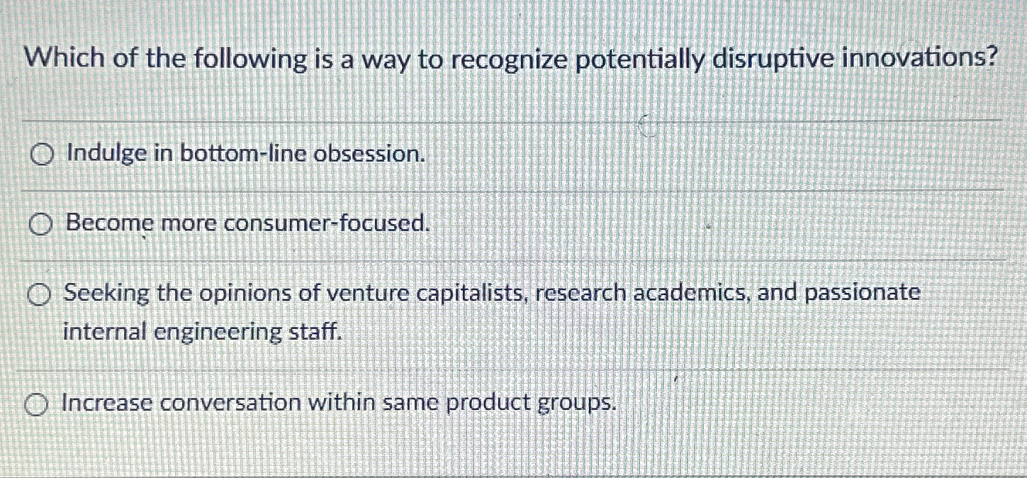 Solved Which of the following is a way to recognize | Chegg.com