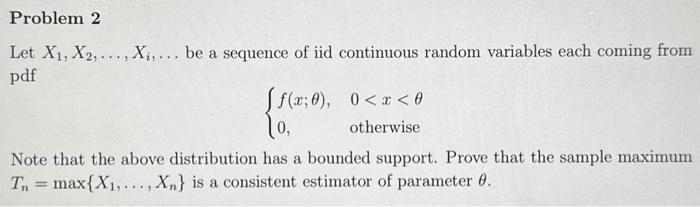 Solved Let X1,X2,…,Xi,… be a sequence of iid continuous | Chegg.com