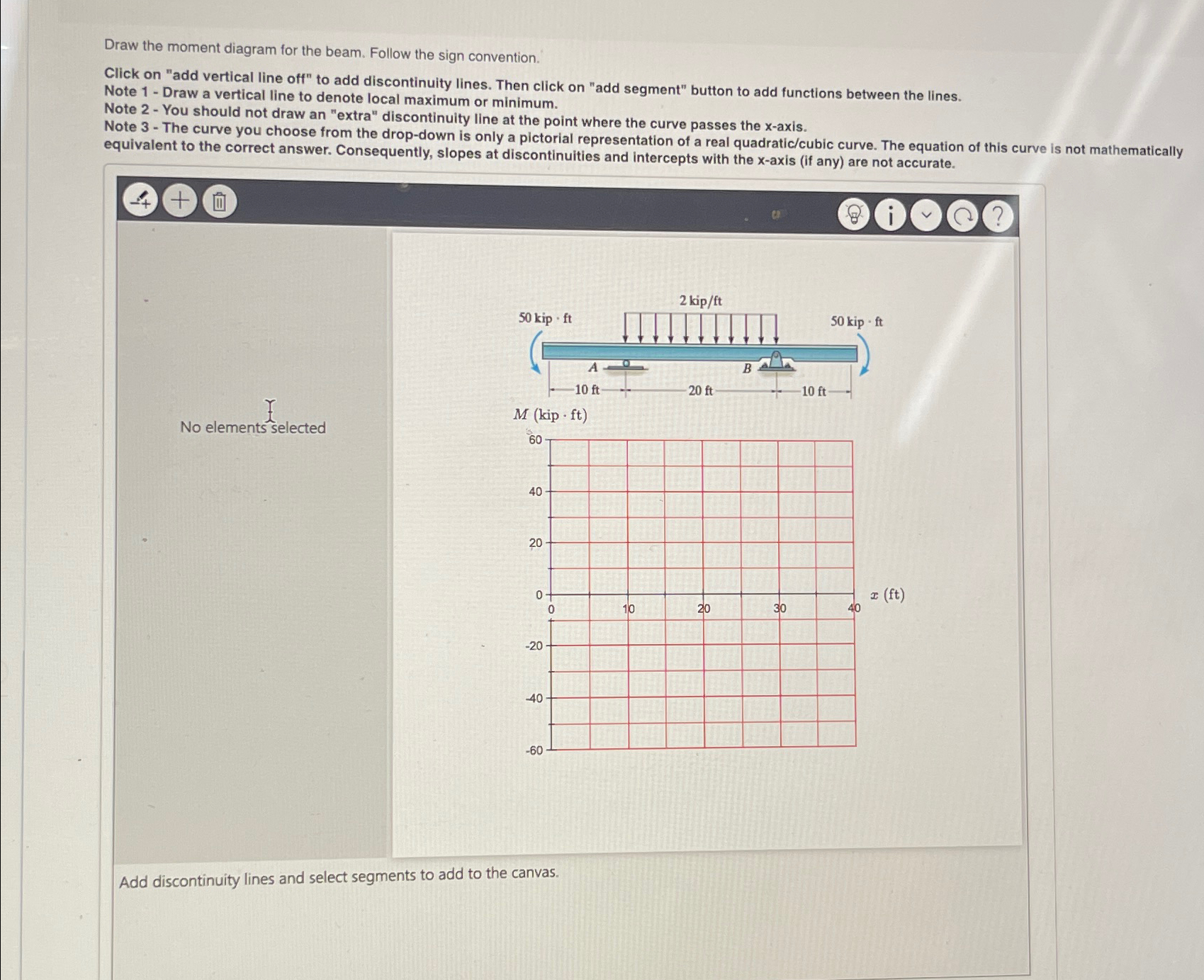 Solved Draw the moment diagram for the beam. Follow the sign | Chegg.com
