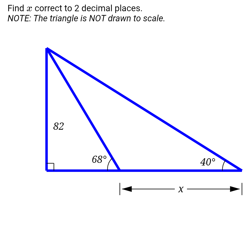 Solved Find x ﻿correct to 2 ﻿decimal places.NOTE: The | Chegg.com