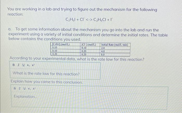 Solved You are working in a lab and trying to figure out the | Chegg.com