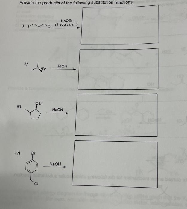 Solved i) NaOEt (1 equivalent) ii) iii) iv) | Chegg.com