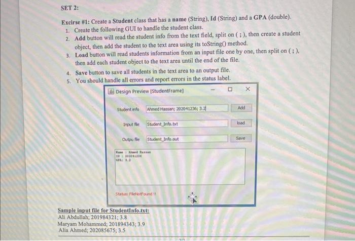 Excirse H1: Create a Student class that has a name | Chegg.com Excirse H1: Create a Student class that has a name | Chegg.com