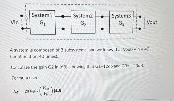 Solved A system is composed of 3 subsystems, and we know | Chegg.com