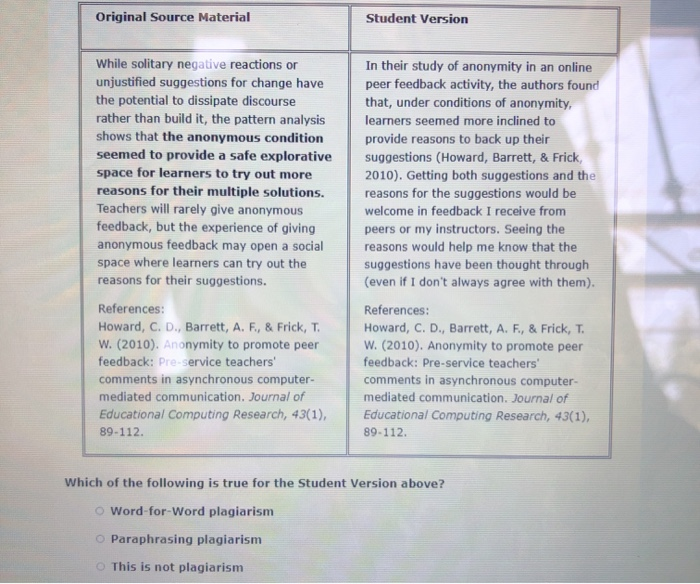 Original Source Material Student Version While | Chegg.com