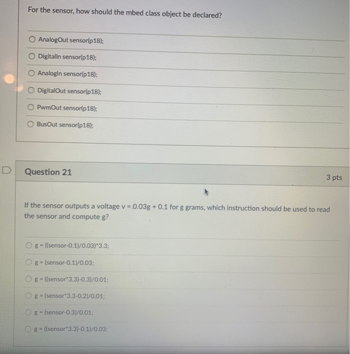 Solved An mbed is being used as part of a digital scale. • | Chegg.com