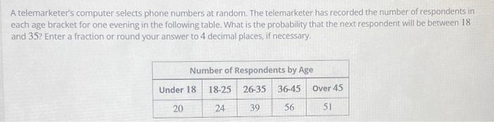 Solved A telemarketer's computer selects phone numbers at | Chegg.com