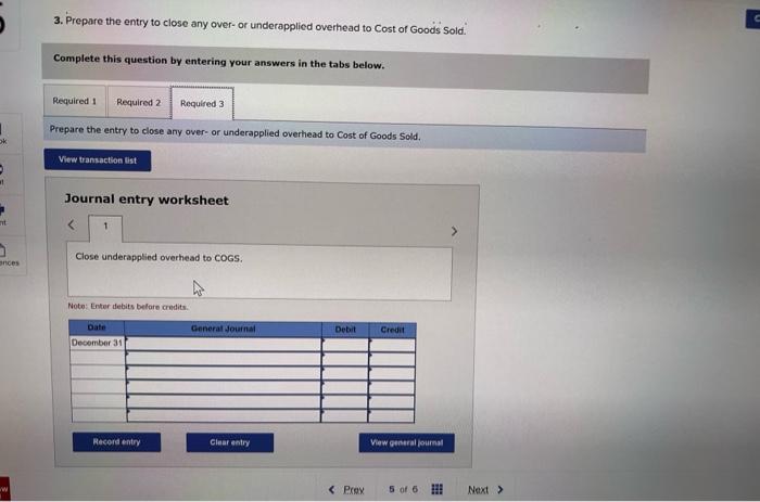 Solved Exercise 15-26 (Algo) Computing applied overhead and | Chegg.com