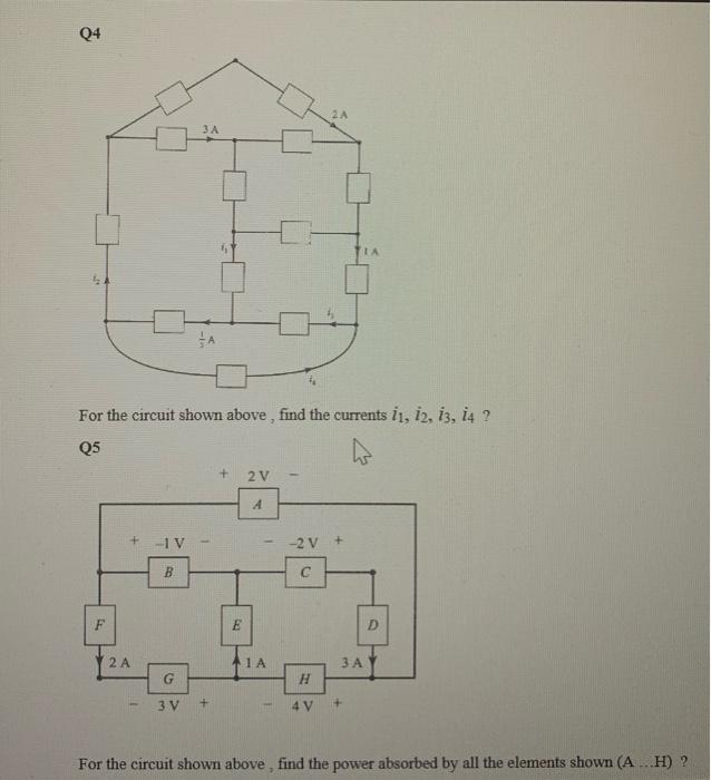 Solved For the circuit shown above, find the currents | Chegg.com